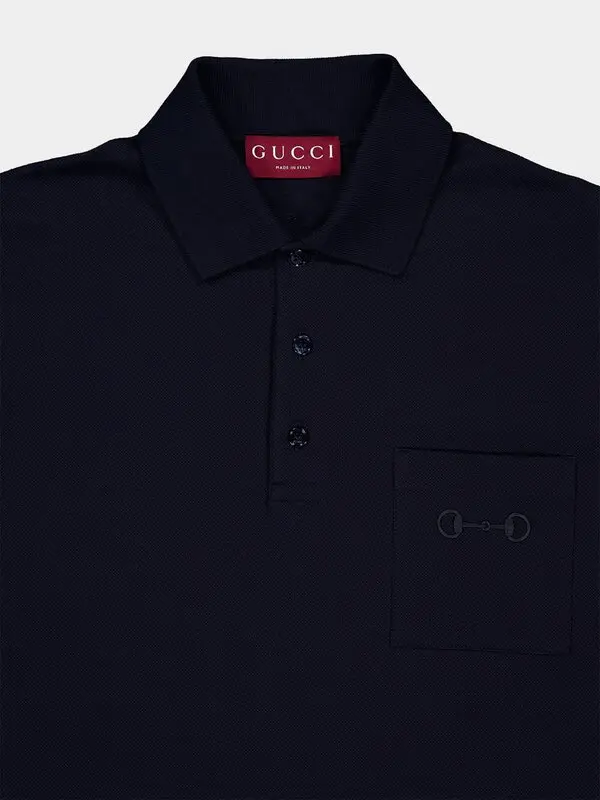 Gucci Night Cotton Polo Shirt - Blue