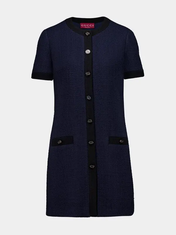 Gucci Mini Wool Dress - Blue