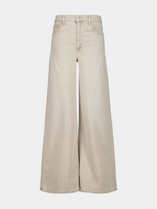 MOTHER Wide-leg Cotton Jeans - Beige