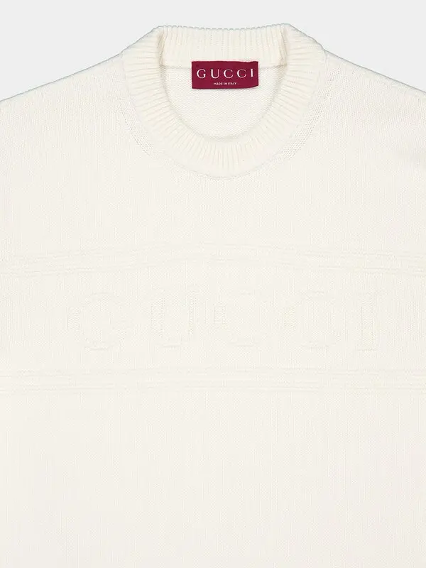 Gucci Cotton-wool Jumper With Intarsia - White