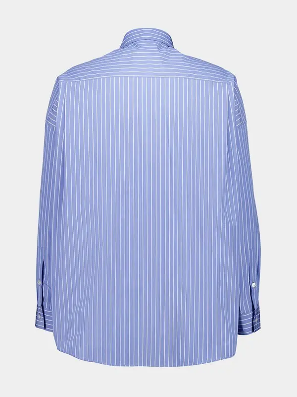 Balmain Relaxed Fit Striped Cotton Shirt