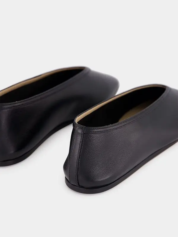 Le Monde Beryl Luna Leather Slipper - Black