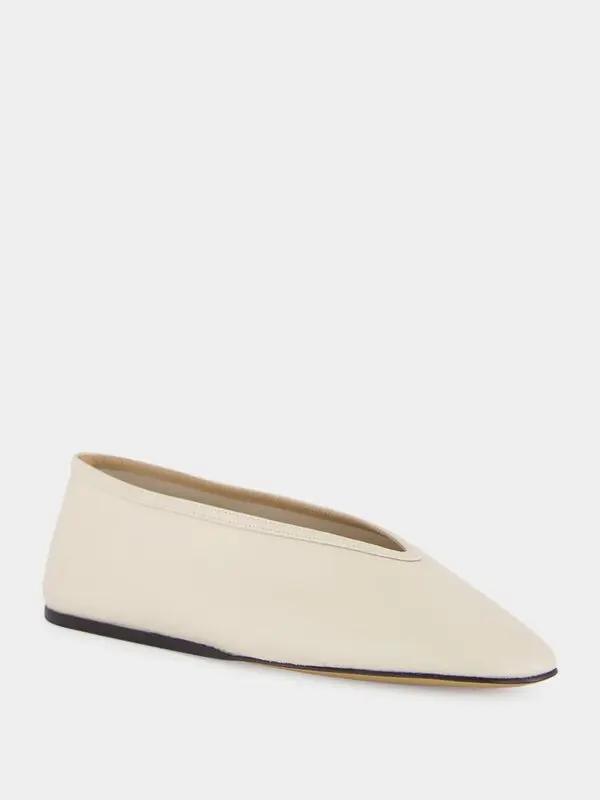 Le Monde Beryl Luna Leather Slipper - Cream