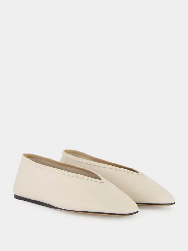 Le Monde Beryl Luna Leather Slipper - Cream