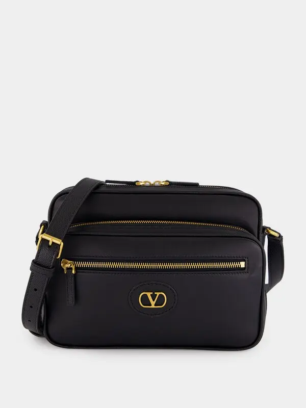 Valentino Garavani Leather Camera Case - Black