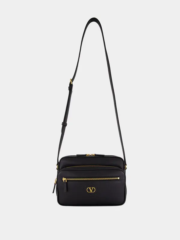 Valentino Garavani Leather Camera Case - Black
