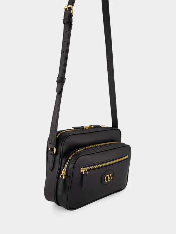 Valentino Garavani Leather Camera Case - Black