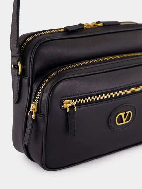 Valentino Garavani Leather Camera Case - Black