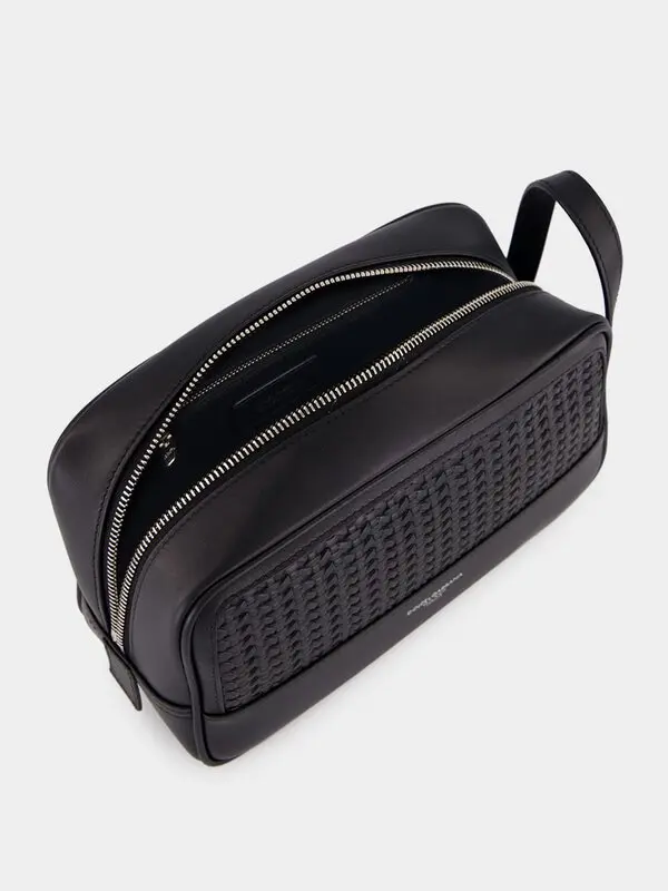 Dolce & Gabbana Woven Calfskin Leather Necessaire