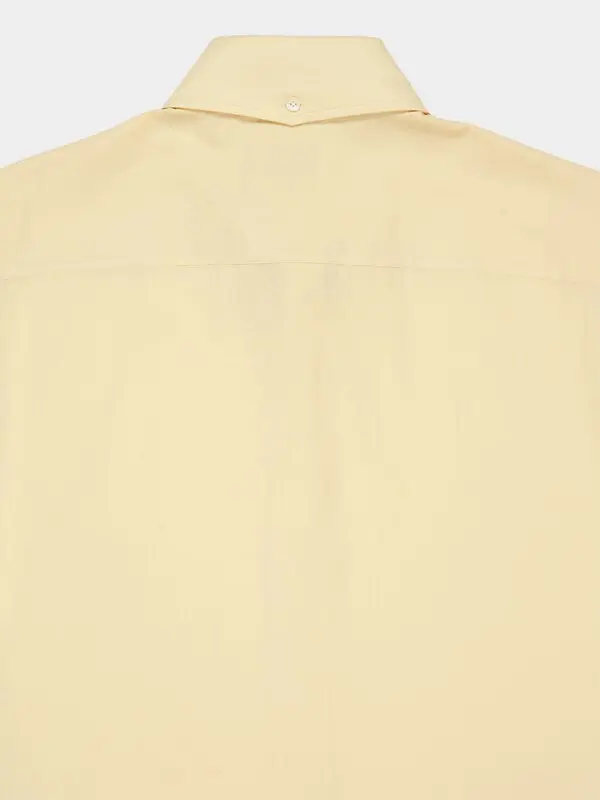 LEMAIRE Ice Apricot Short Sleeve Shirt In Washed Cotton Muslin - Yellow