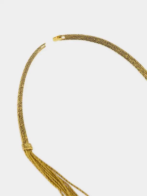 AURÉLIE BIDERMANN Miki Knot Necklace - Yellow