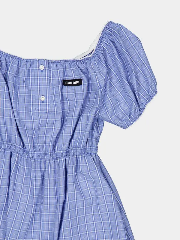 Miu Miu Cotton Mini Dress - Blue