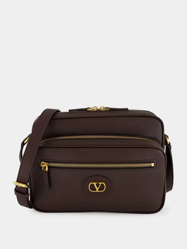 Valentino Garavani Leather Camera Bag - Brown