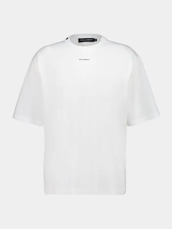 Dolce & Gabbana Oversized Cotton T-shirt With Print - White