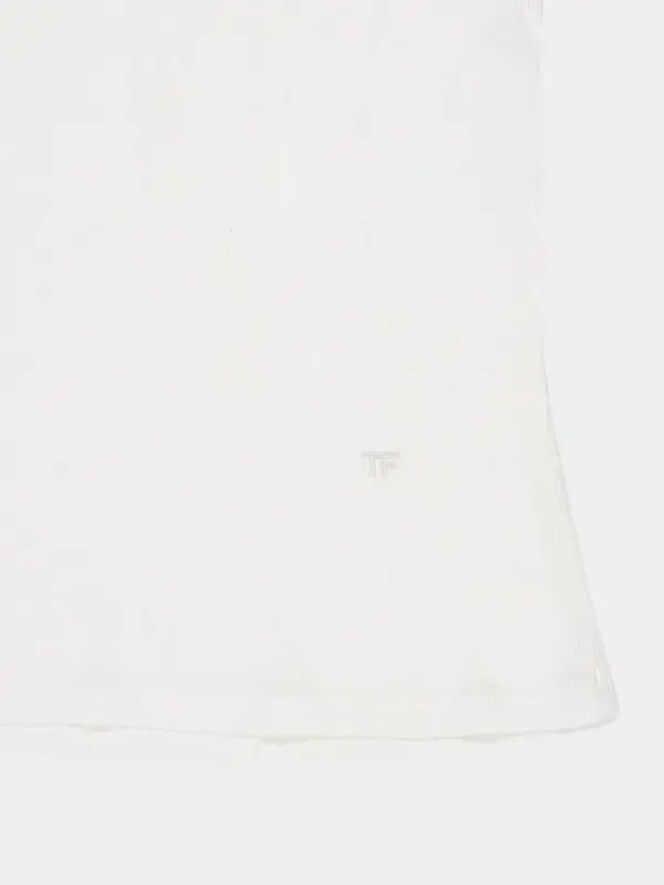TOM FORD Ribbed Silk Tank Top - White