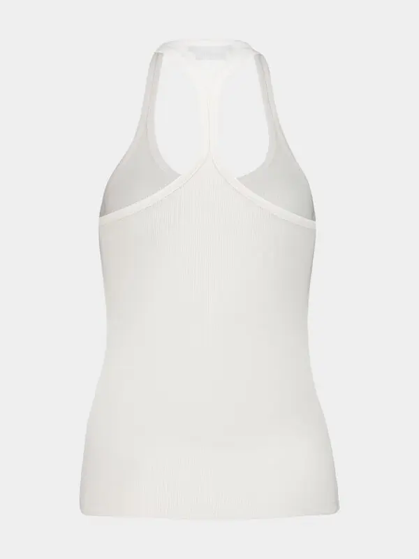 TOM FORD Ribbed Silk Tank Top - White