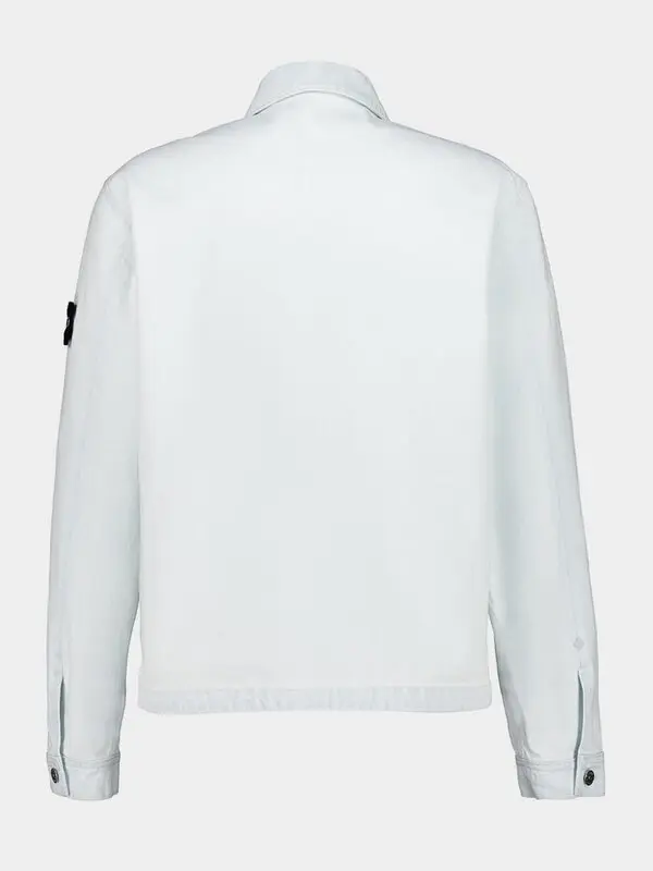 Stone Island Extra Bleach Cotton Biker Jacket
