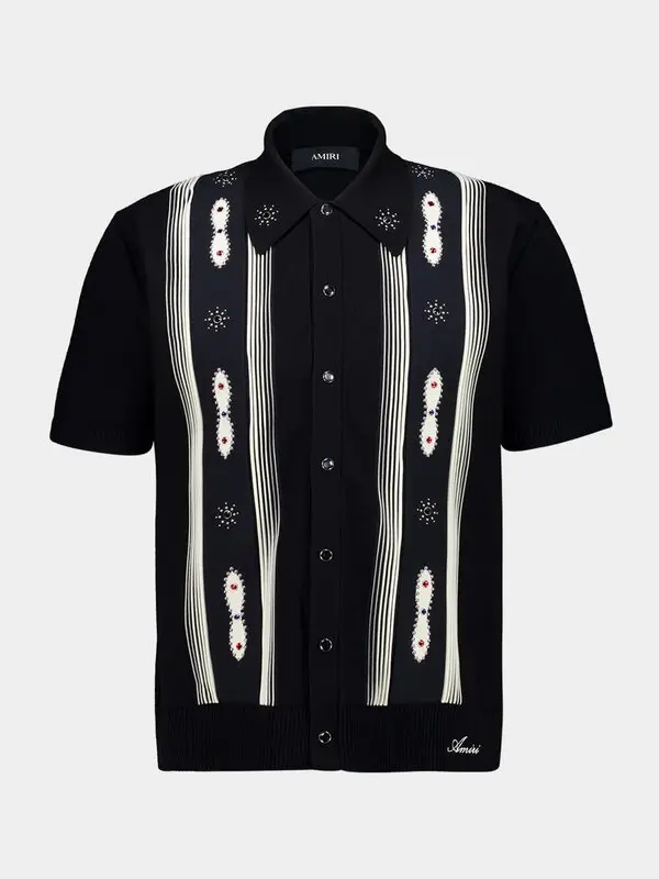 Amiri Stud Stripe Virgin Wool Shirt