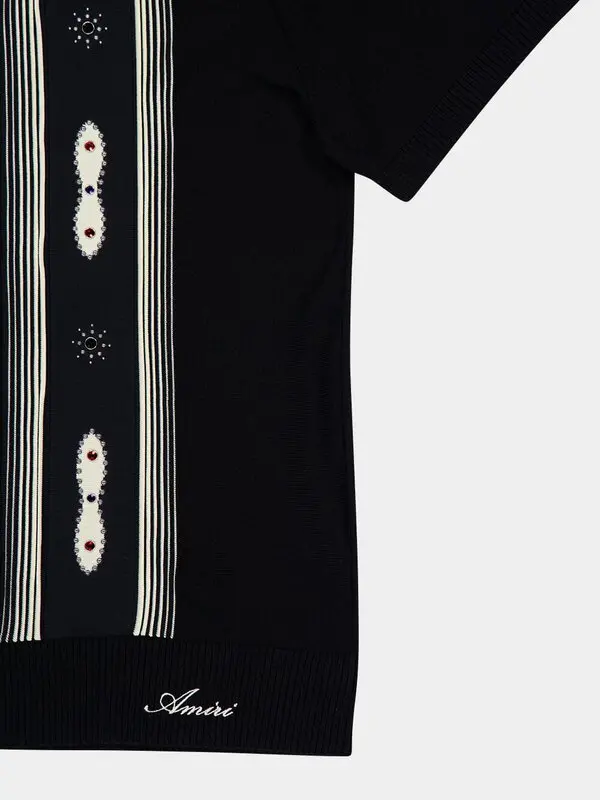 Amiri Stud Stripe Virgin Wool Shirt