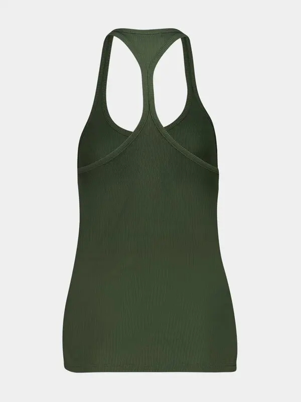 TOM FORD Ribbed Silk Tank Top - Green
