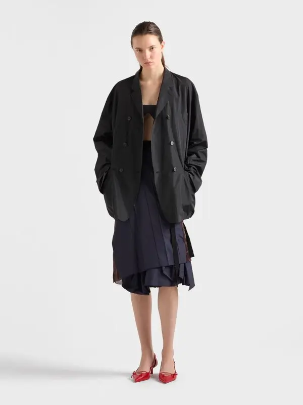 Prada Double-breasted Taffeta Jacket