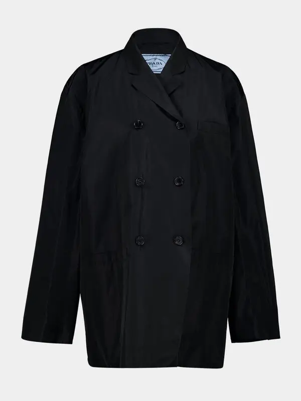 Prada Double-breasted Taffeta Jacket