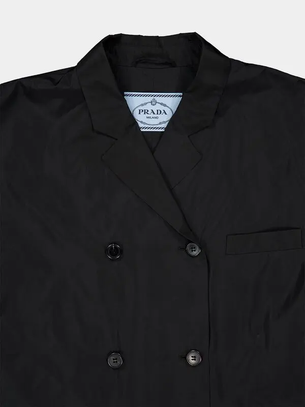 Prada Double-breasted Taffeta Jacket