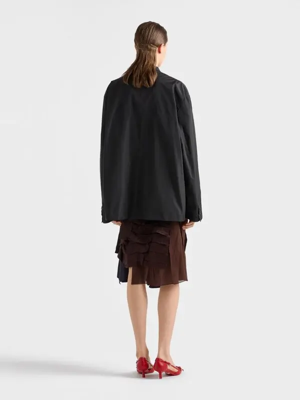 Prada Double-breasted Taffeta Jacket