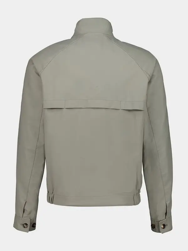 Brunello Cucinelli Techno Cotton Gabardine Jacket - Green