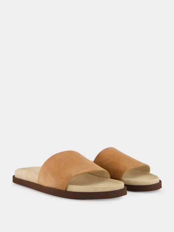 Brunello Cucinelli Leather Slide Slippers