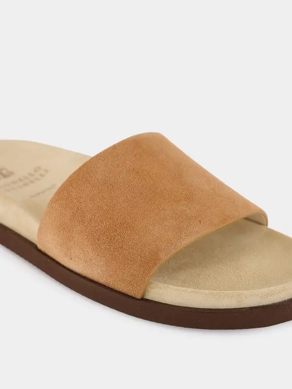 Brunello Cucinelli Leather Slide Slippers