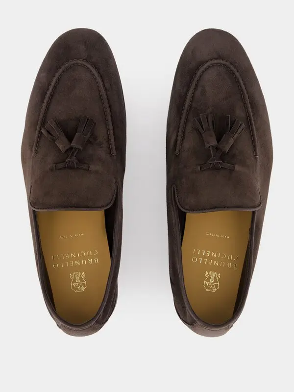 Brunello Cucinelli Suede Tassel Loafers