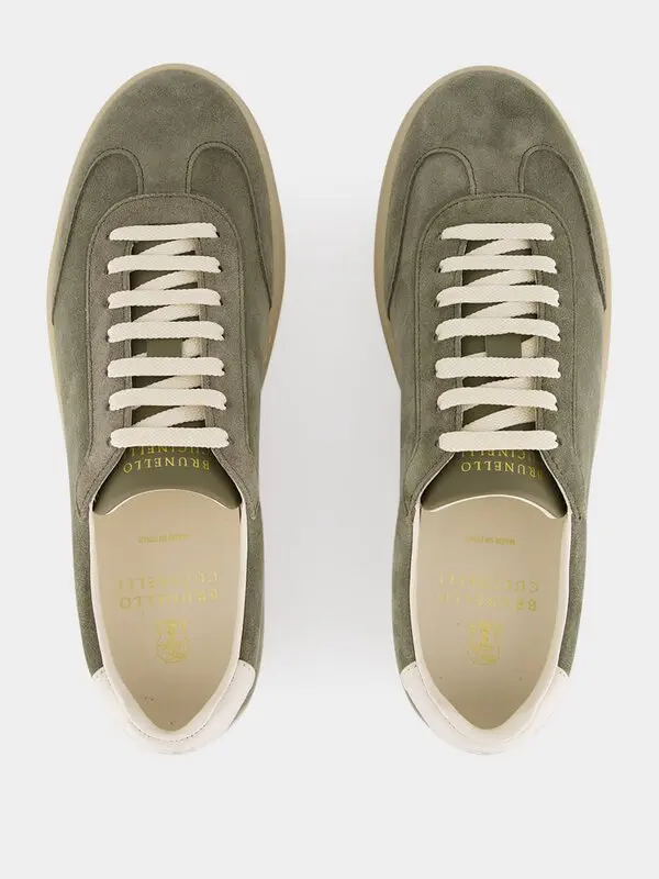 Brunello Cucinelli Suede Low-top Sneakers - Green