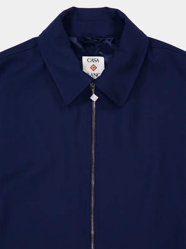 Casablanca Sports Jacket In Virgin Wool - Blue