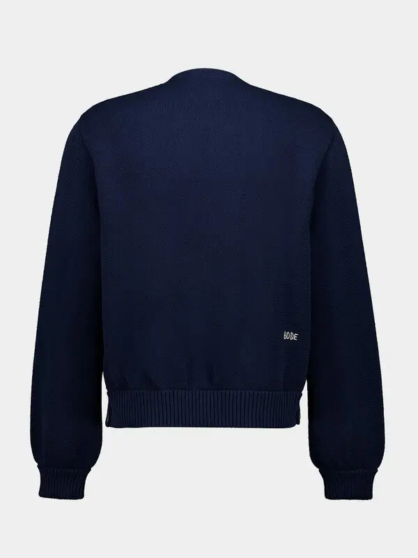 BODE Double-breasted Cardigan - Blue