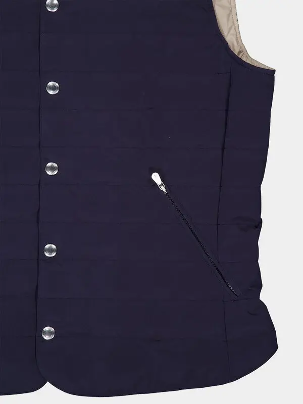 Brunello Cucinelli Padded Hooded Vest - Blue