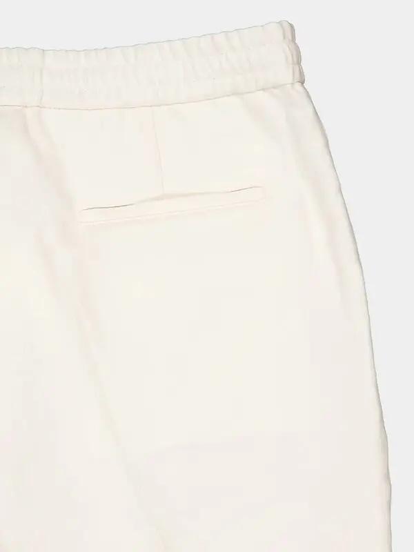 Brunello Cucinelli Linen-cotton Drawstring Trousers - White