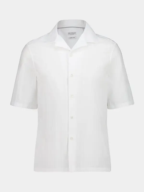 Brunello Cucinelli Cotton Short-sleeve Shirt - White