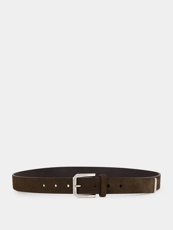 Brunello Cucinelli Suede Leather Belt - Brown