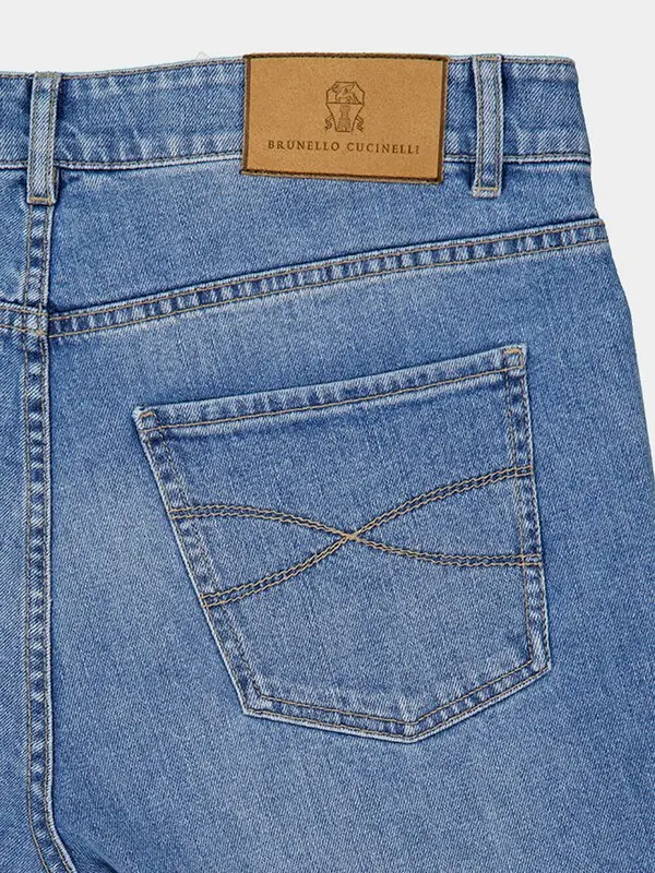 Brunello Cucinelli Light Denim Traditional Fit Jeans - Blue