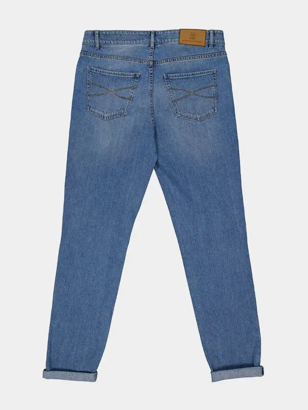 Brunello Cucinelli Light Denim Traditional Fit Jeans - Blue