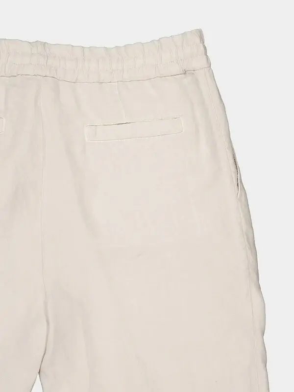 Brunello Cucinelli Jute Linen Gabardine Bermuda Shorts