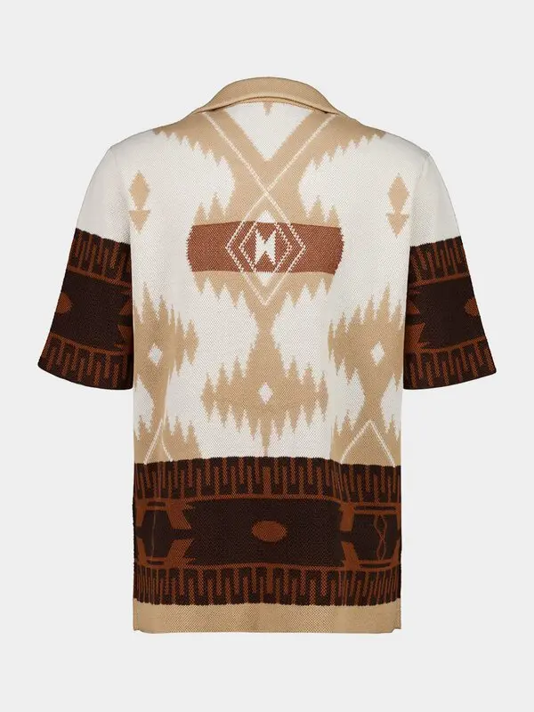 Alanui Chalk Sand Icon Piqué Cotton Shirt - Beige