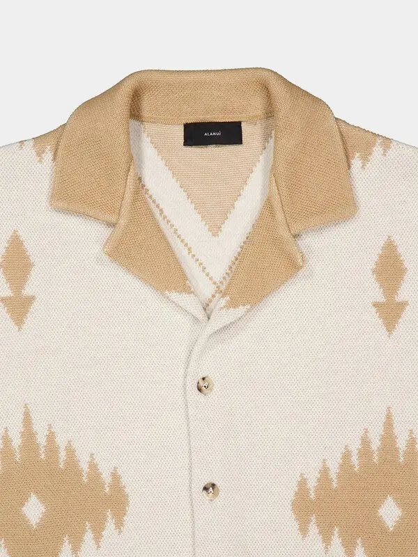 Alanui Chalk Sand Icon Piqué Cotton Shirt - Beige