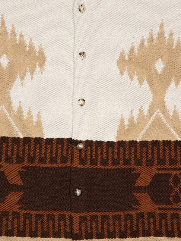 Alanui Chalk Sand Icon Piqué Cotton Shirt - Beige