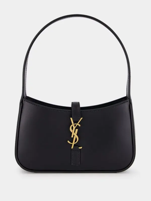 Saint Laurent Mini Le 5 À 7 Leather Bag - Black