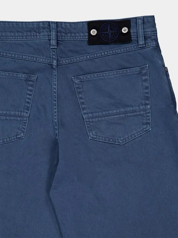 Stone Island Indigo Cotton Trousers