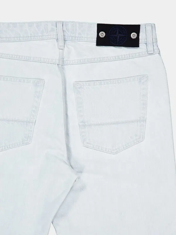Stone Island Extra Bleach Cotton Jeans - Blue