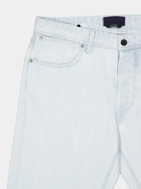 Stone Island Extra Bleach Cotton Jeans - Blue