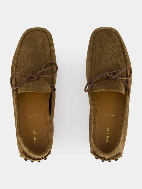TOM FORD Suede Loafers - Brown